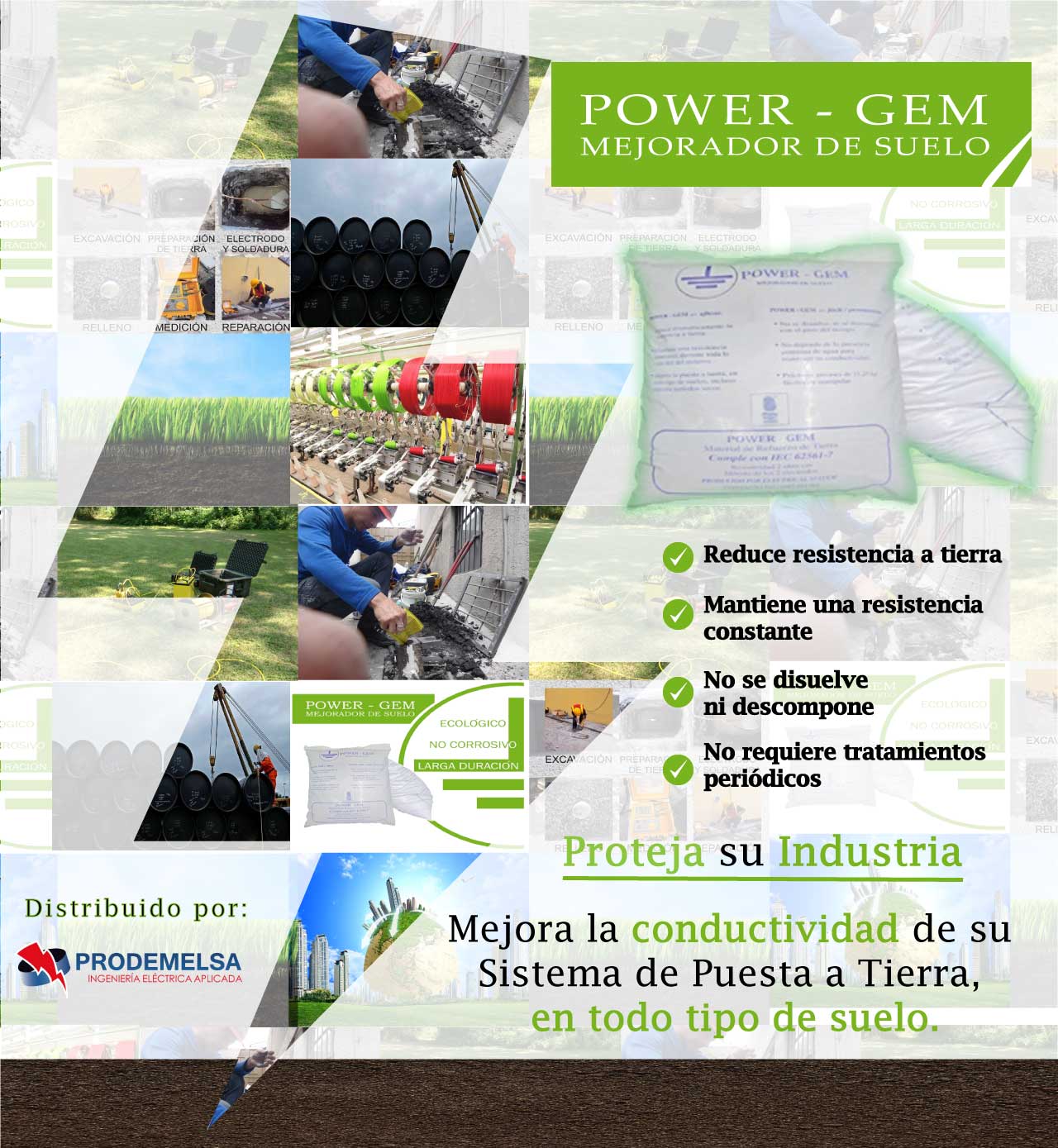 Power Gem - Intensificador tierra Ecuador - Sistemas Puesta Tierra